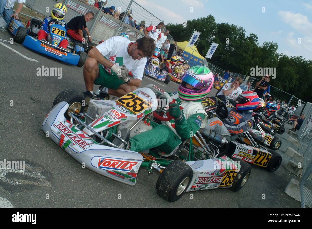 Former Alpine F1 team principal Oliver Oakes during his kart career ...