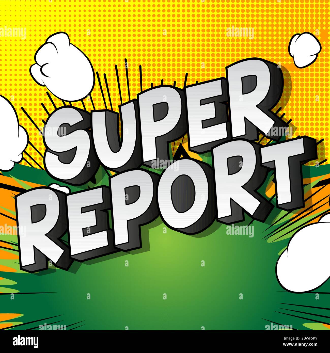 Cartoon illustration super hero word hi-res stock photography and ...