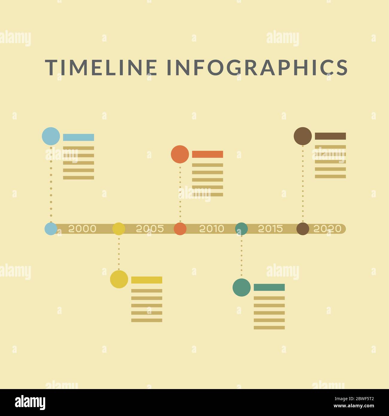 Timeline infographics with circles and lines vector design Stock Vector ...