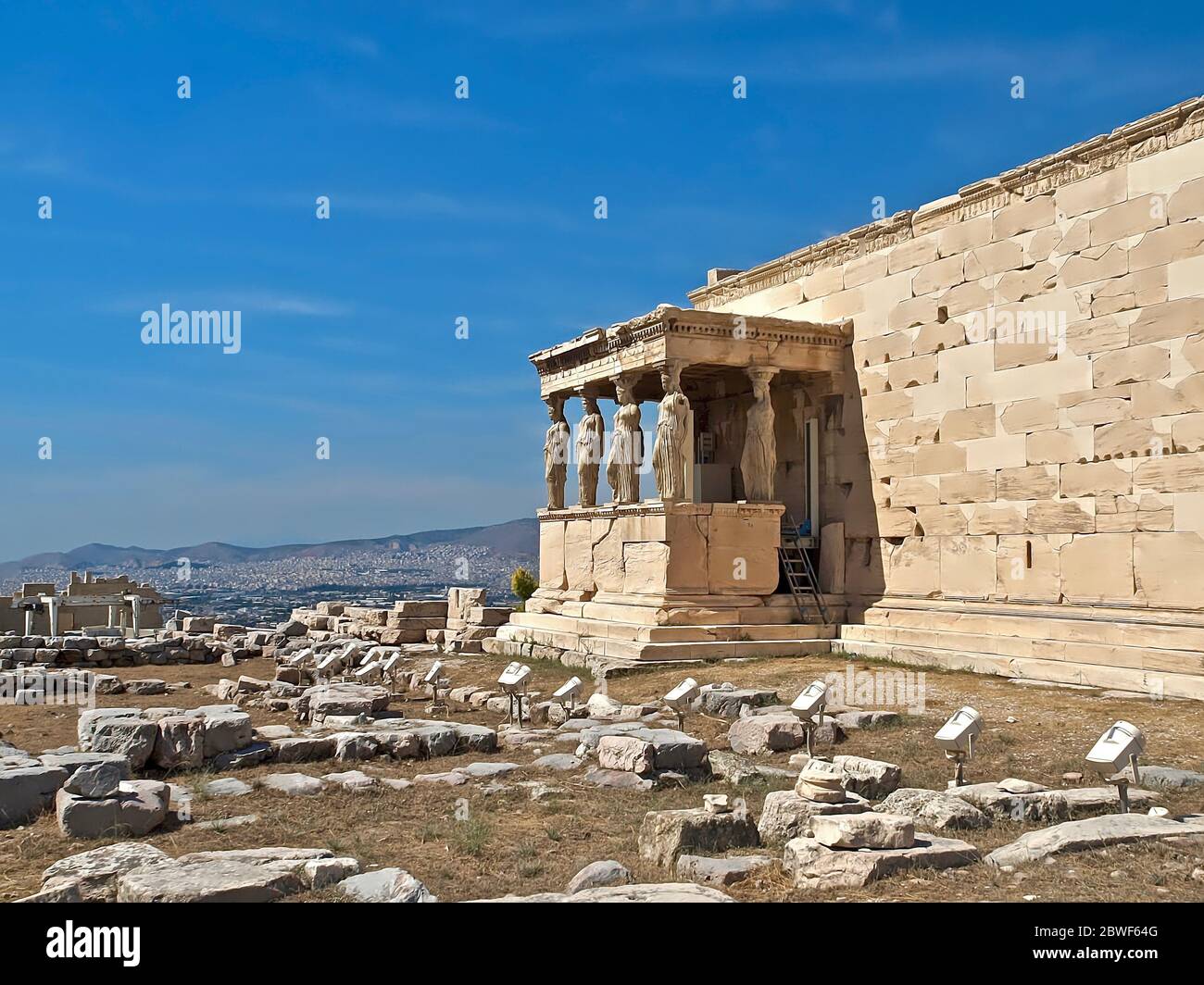 Temple of the famous Acropolis in Athens in Greece Stock Photo - Alamy