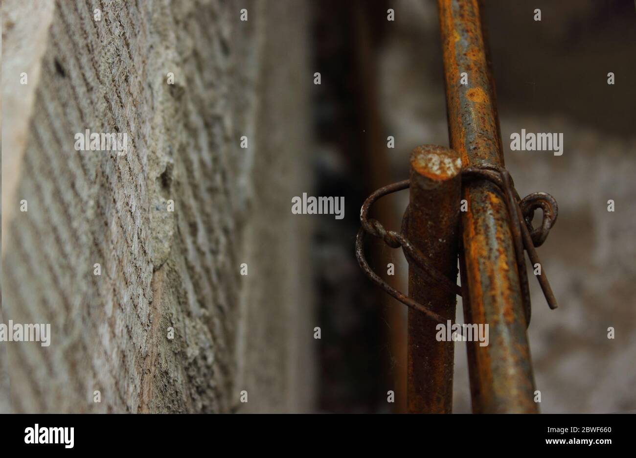 Reinforcing steel rod for construction, construction work.Reinforcing ...