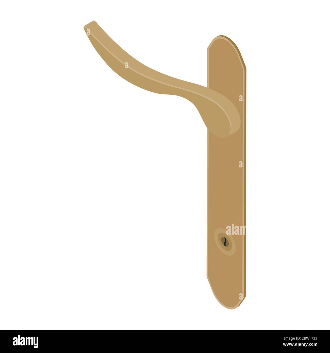 Door handle lock isometric view isolated on white background. Door ...