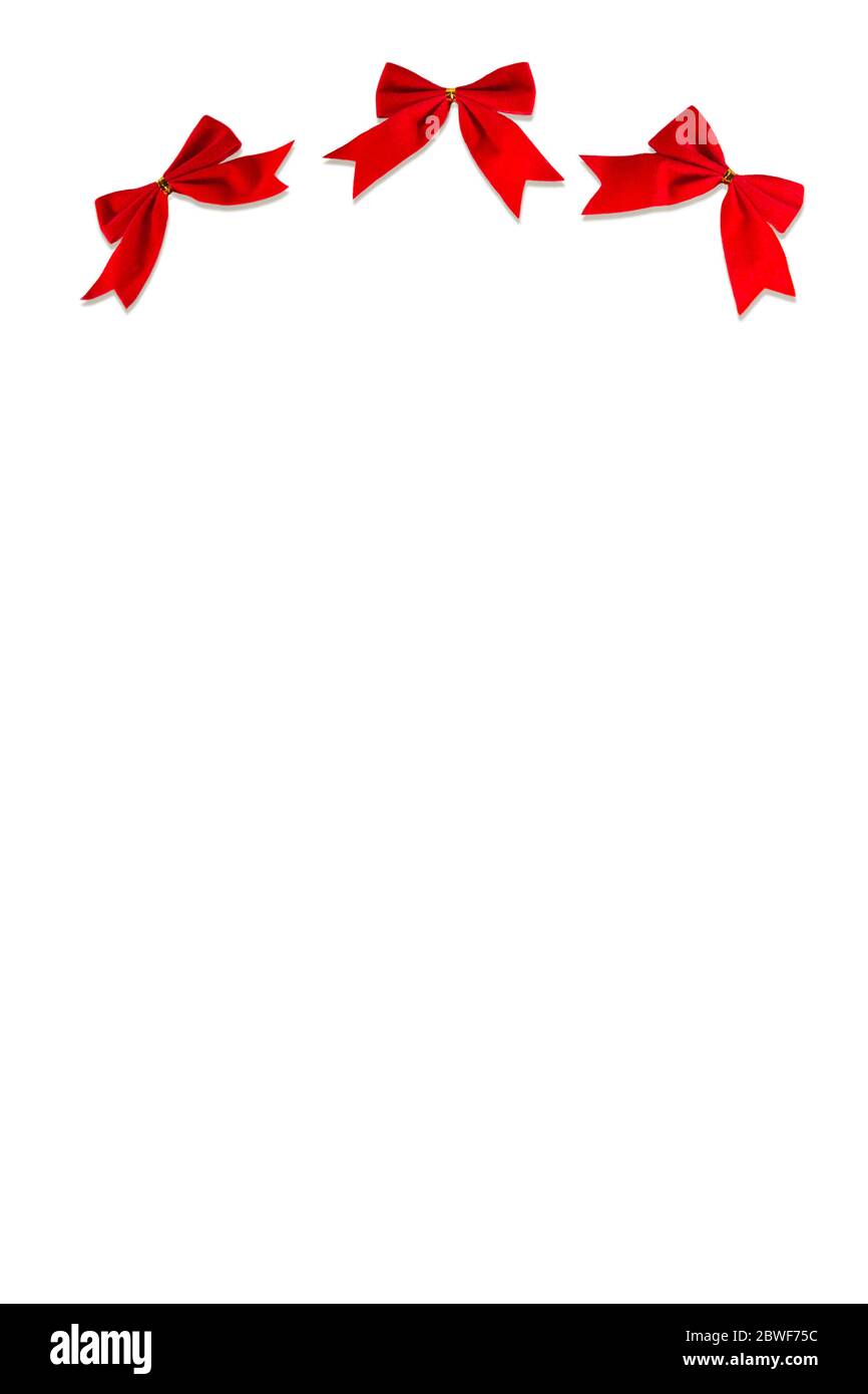 Red ribbon isolated on white background Stock Photo - Alamy