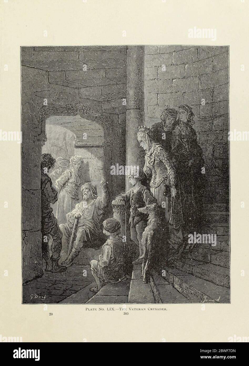 The veteran Crusader Plate LIX from the book Story of the crusades ...