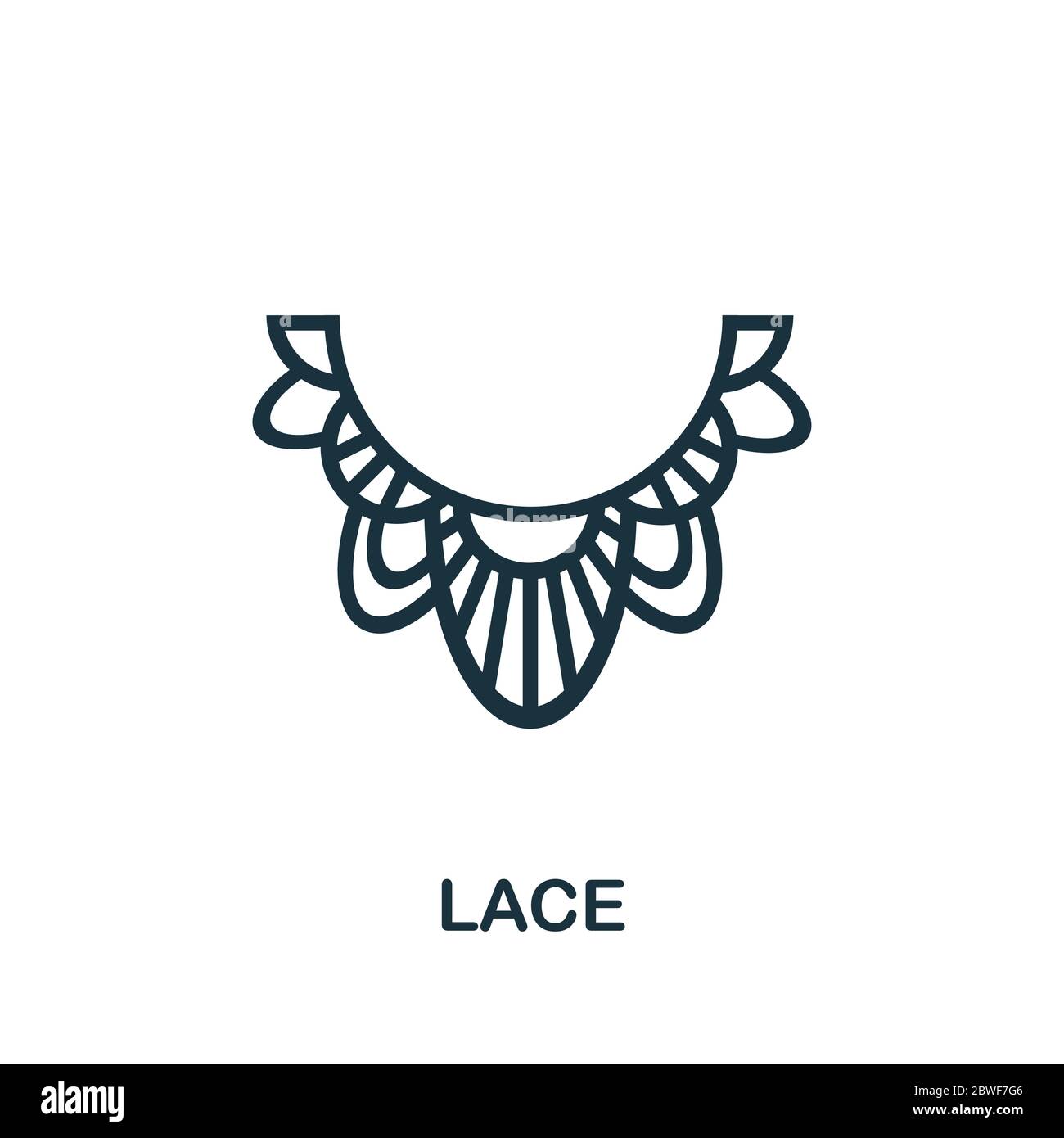 Lace icon. Simple illustration from sewing equipment collection ...