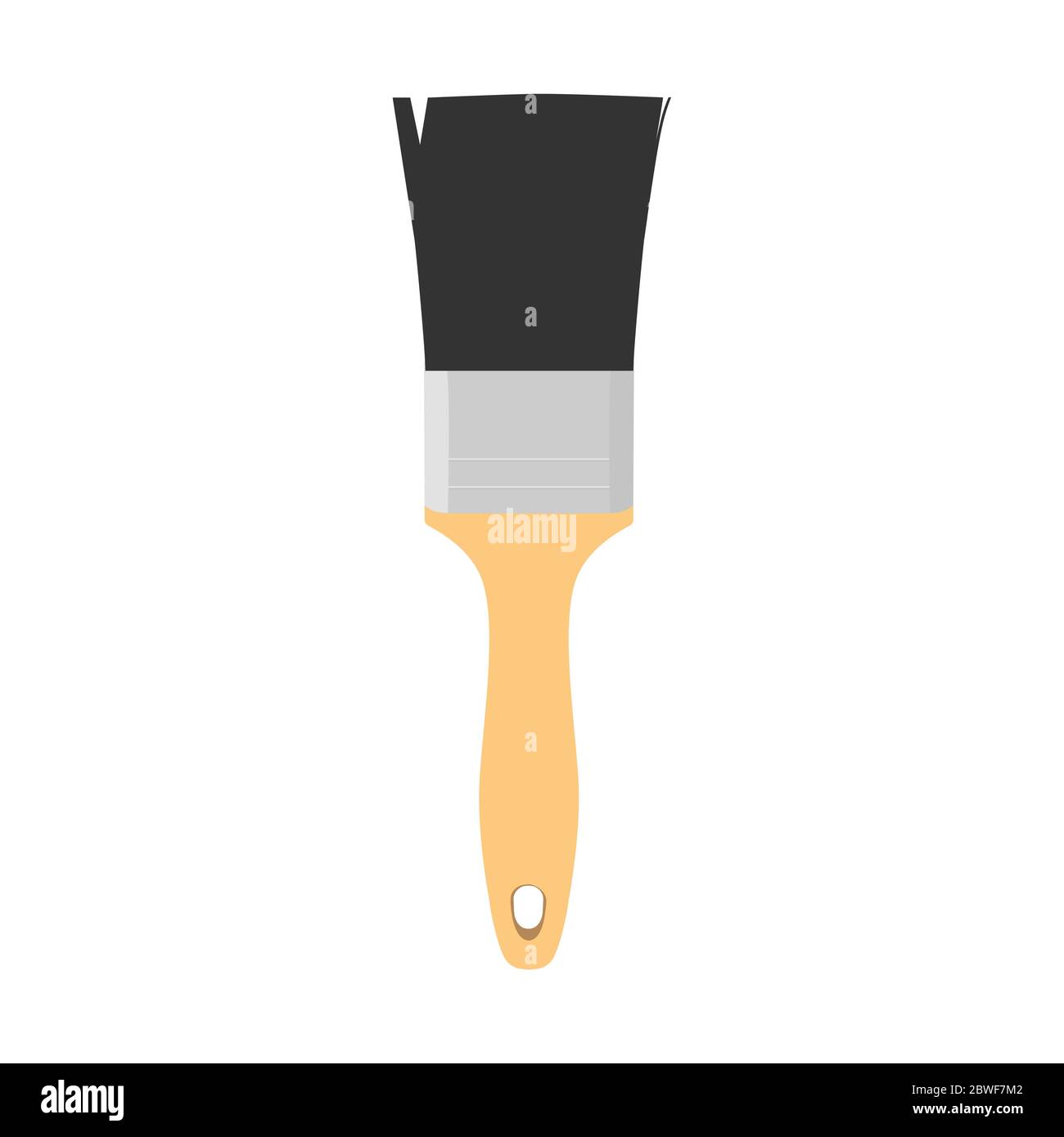 Brush for painting and construction works vector isolated on white ...