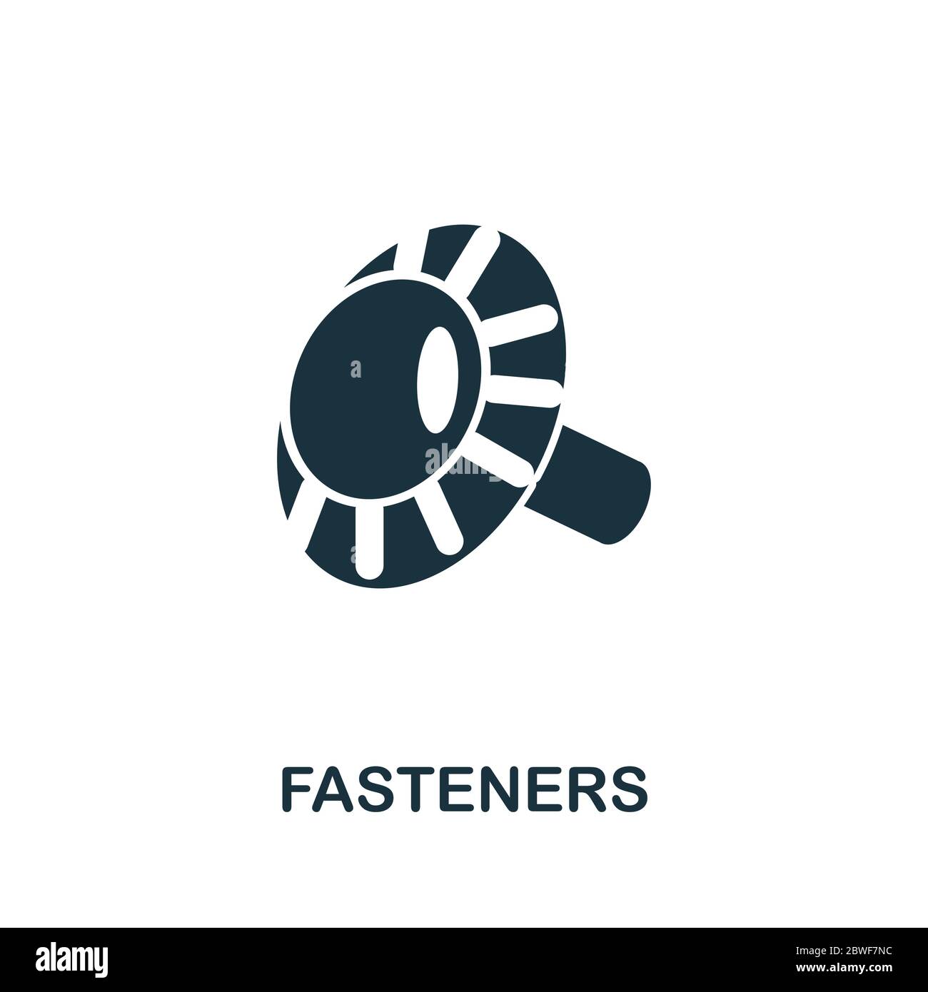 Fasteners icon. Simple illustration from sewing equipment collection ...