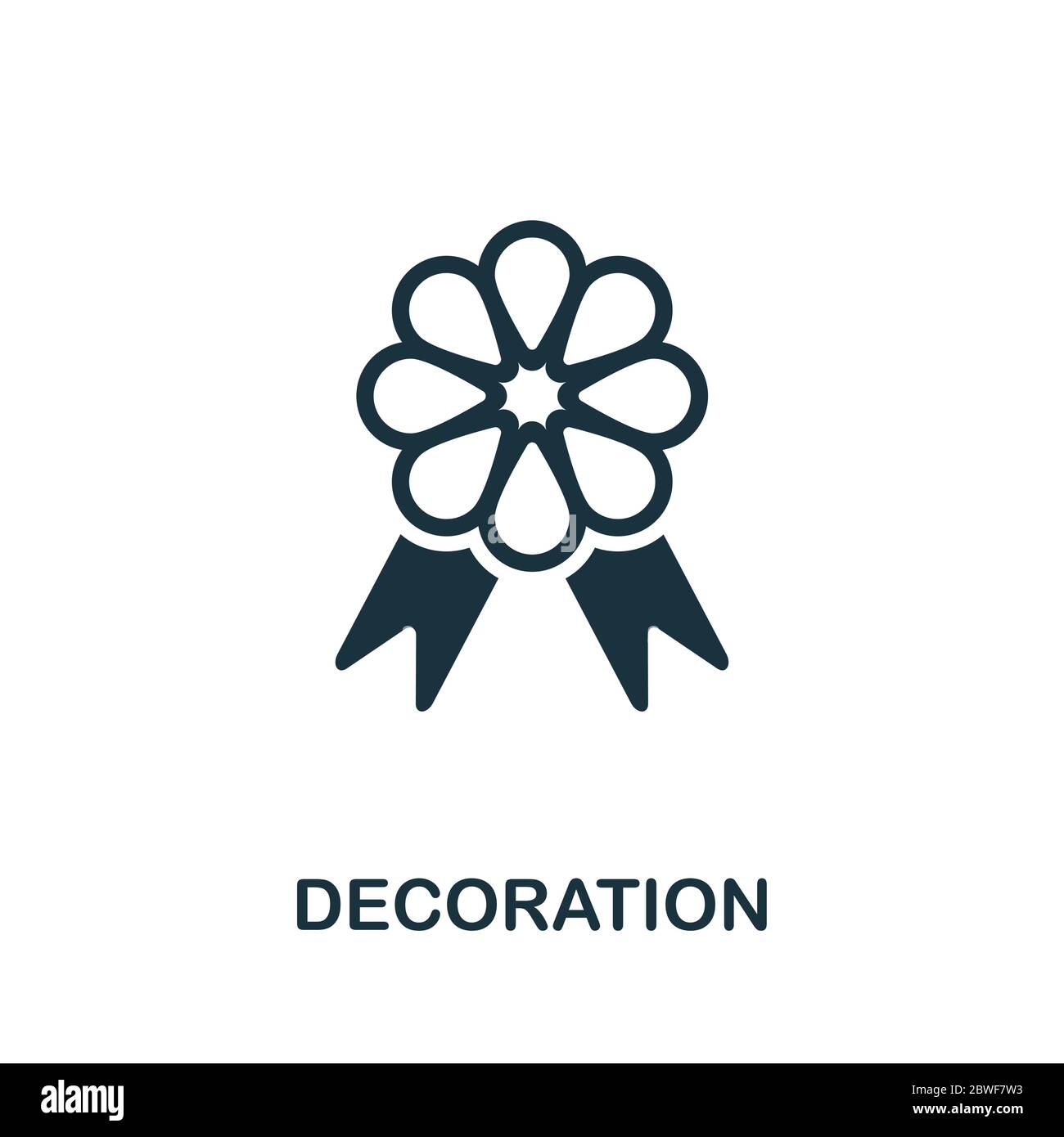 Decoration icon. Simple illustration from sewing equipment collection ...