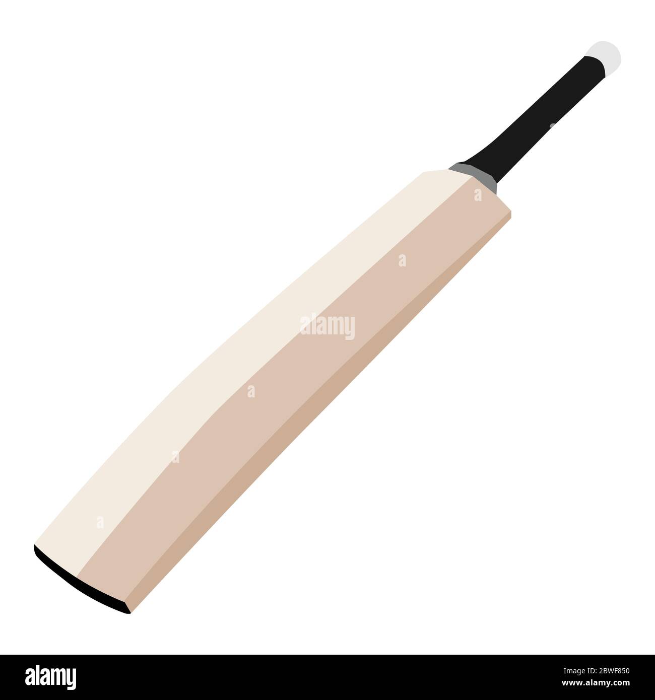 Wooden cricket bat isolated on white isometric view vector. Sport ...