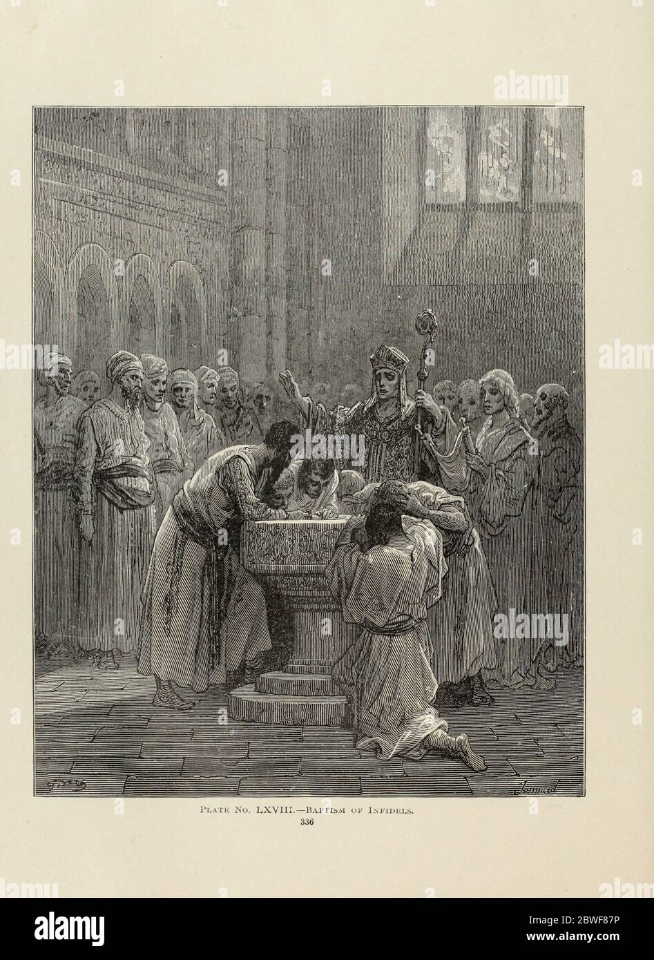 Plate LXvIII from the book Story of the crusades. with a magnificent ...