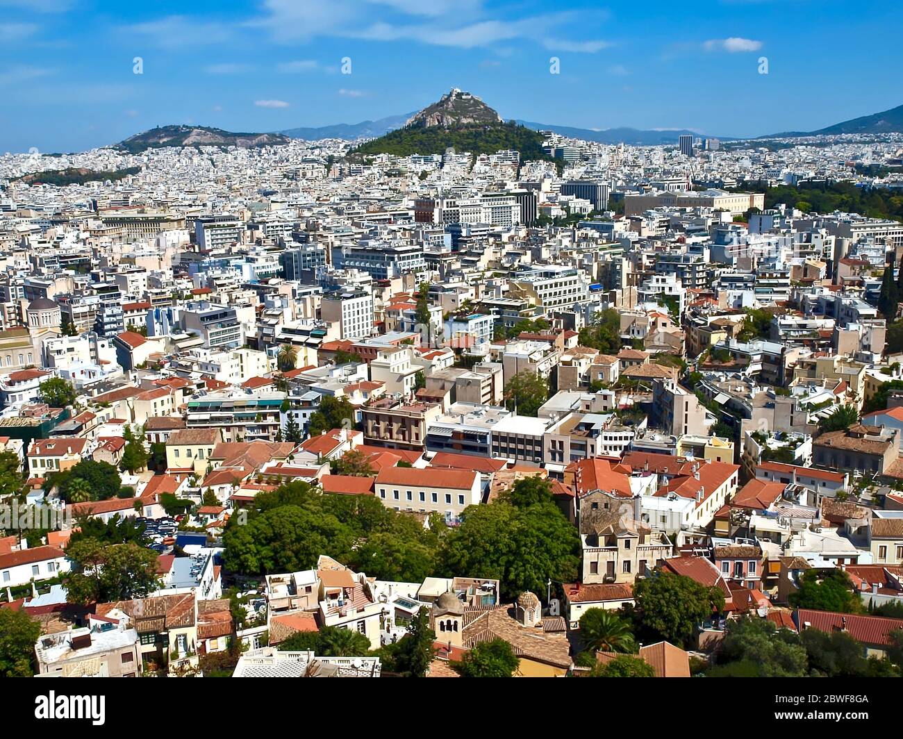 Aerial view of houses and living in Athens in Greece Stock Photo - Alamy