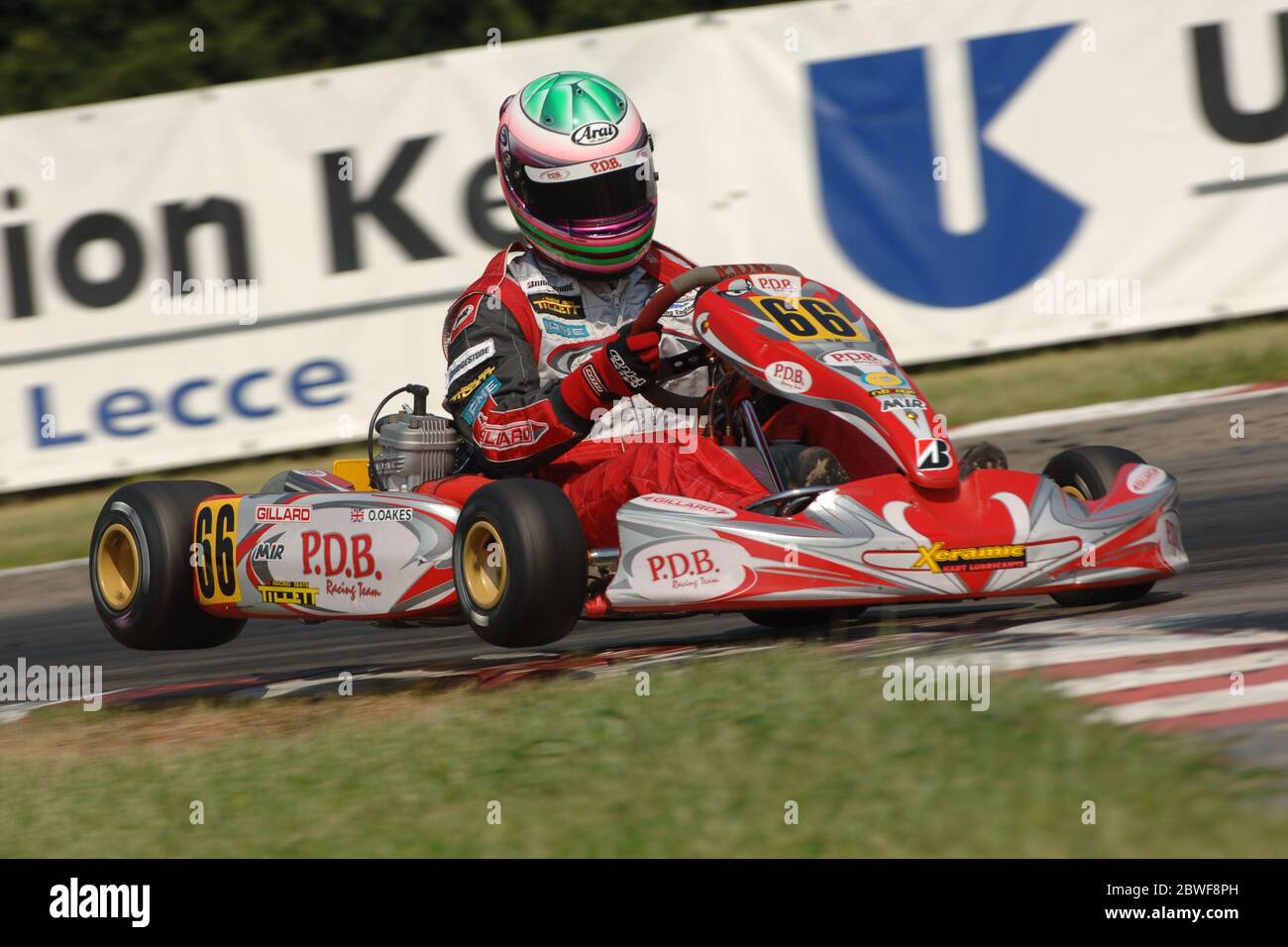 Former Alpine F1 team principal Oliver Oakes during his kart career ...