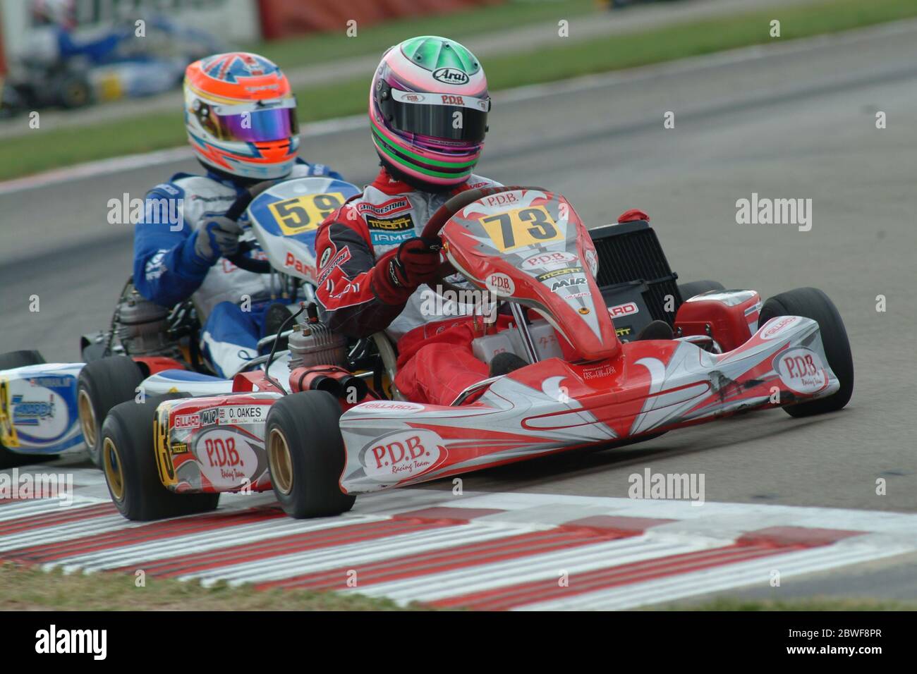 Former Alpine F1 team principal Oliver Oakes during his kart career ...