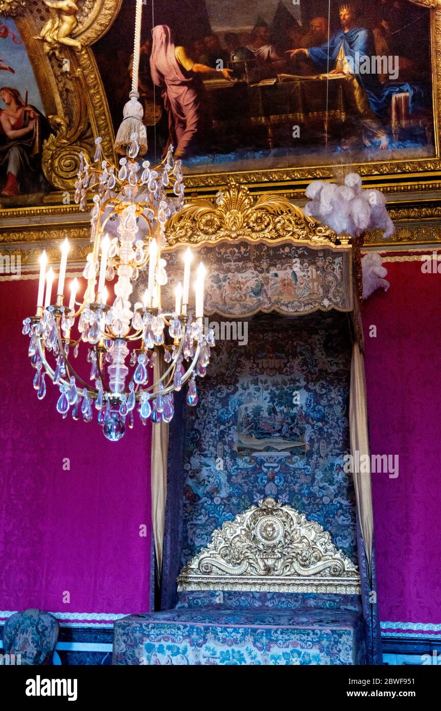 The Mercury Room at the Palace of Versailles brocade fabrics, gold ...