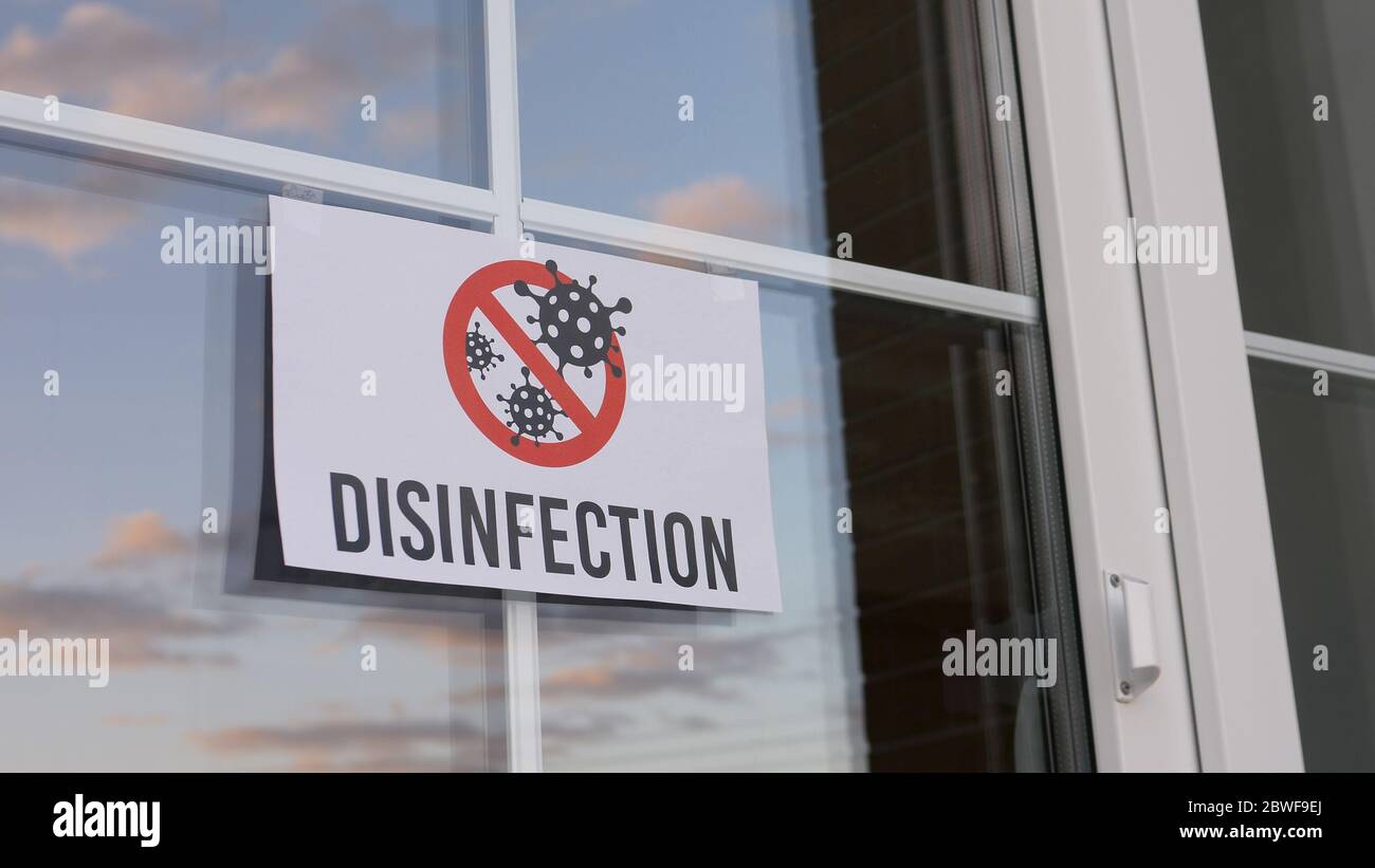 Door disinfection hi-res stock photography and images - Alamy