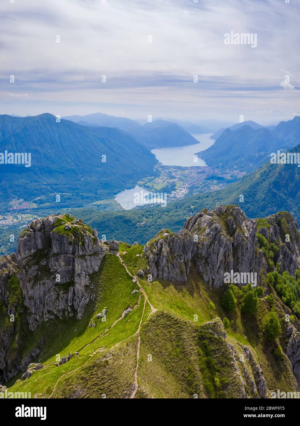 Lugano como lake aerial hi-res stock photography and images - Alamy