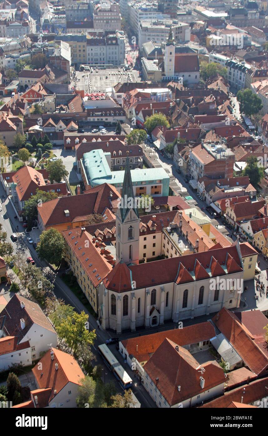 Franciscan Church of St. Francis of Assisi on Kaptol in Zagreb, Croatia ...