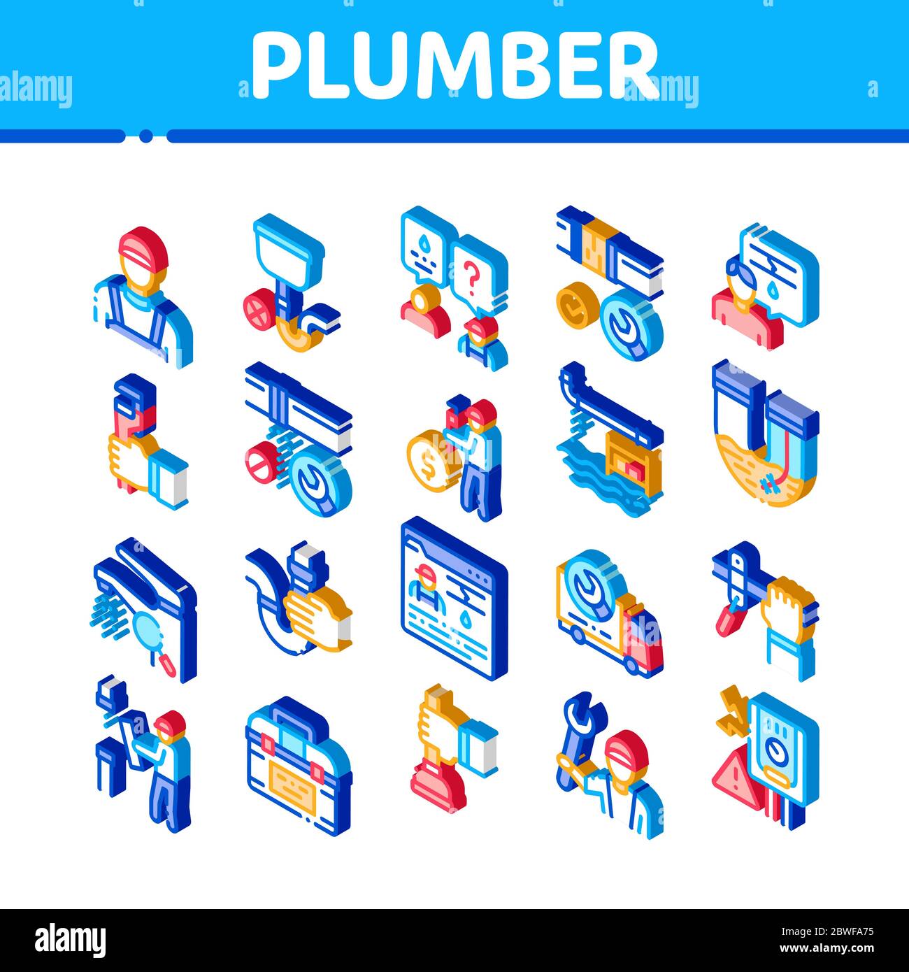 Plunger 3d Stock Vector Images - Alamy