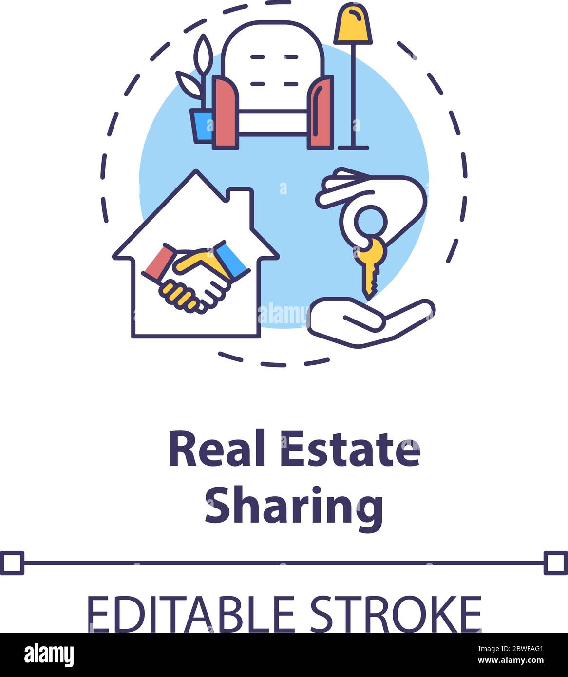 Real estate sharing concept icon Stock Vector Image & Art - Alamy