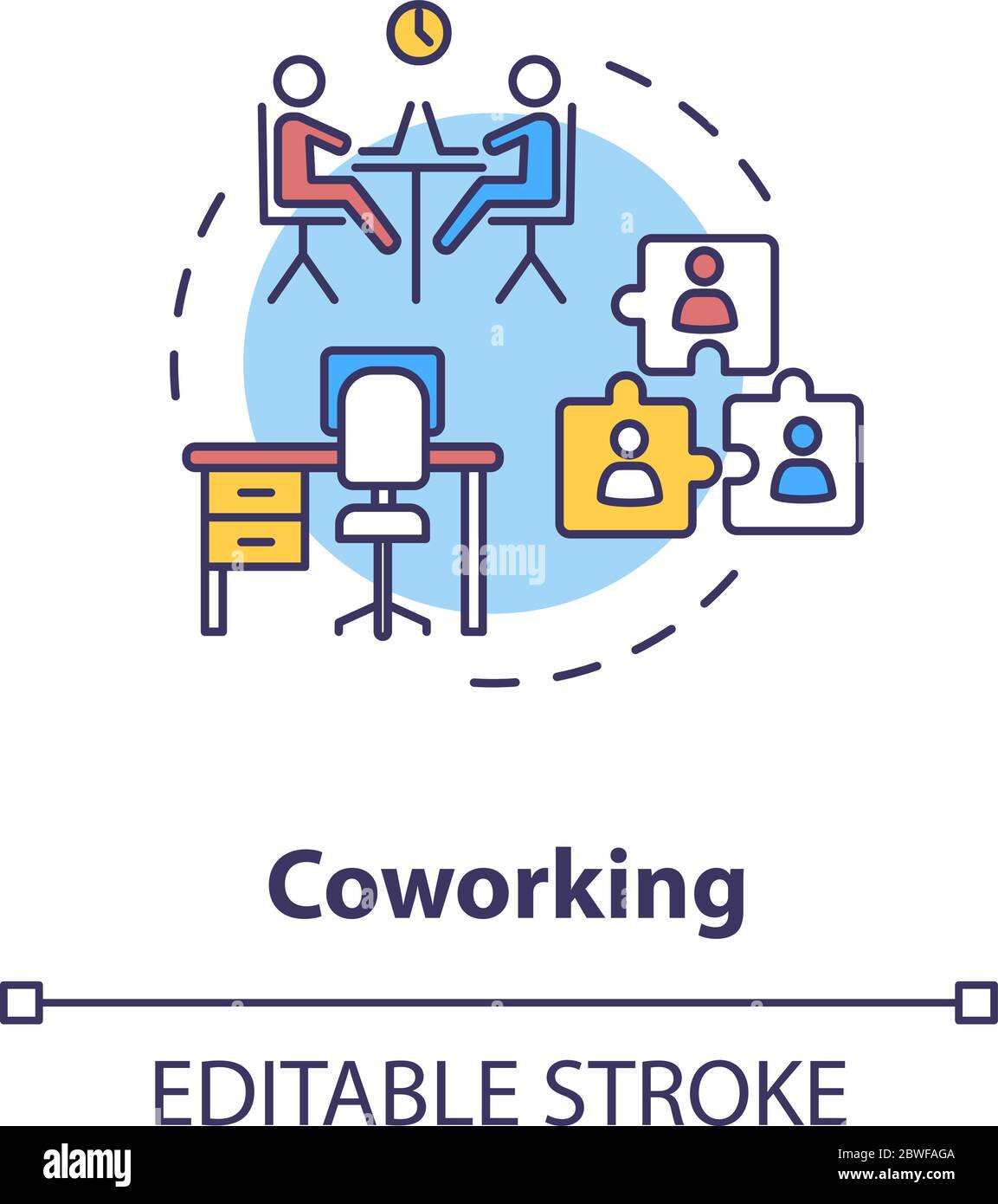 Coworking concept icon Stock Vector Image & Art - Alamy