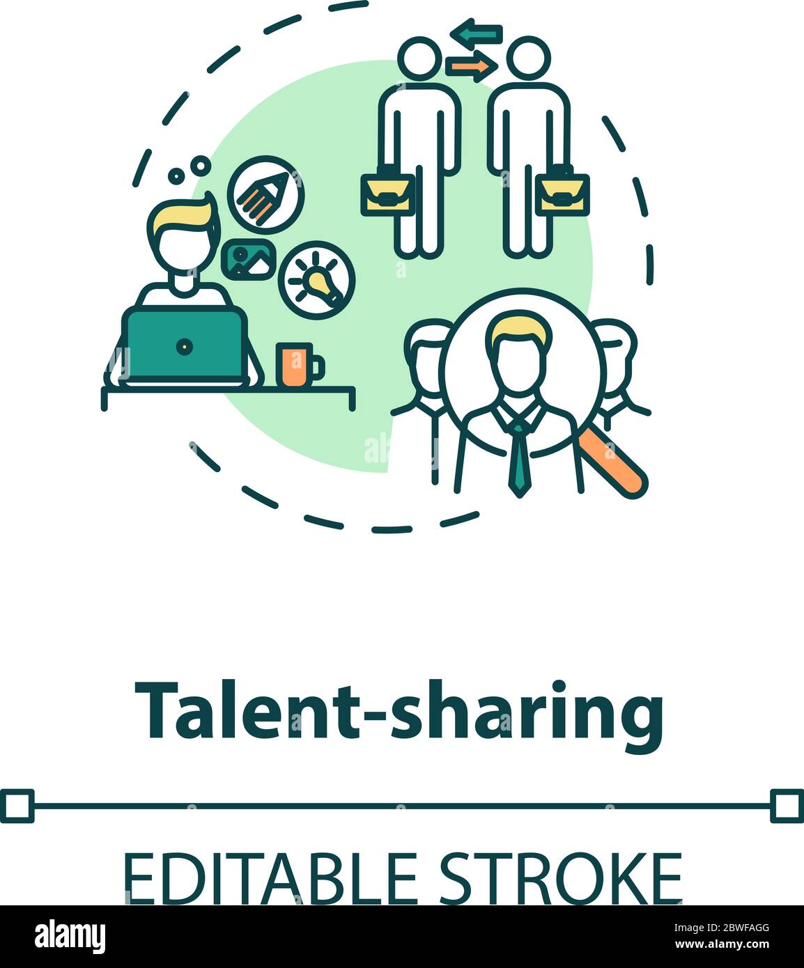 Sharing talent concept icon Stock Vector Image & Art - Alamy