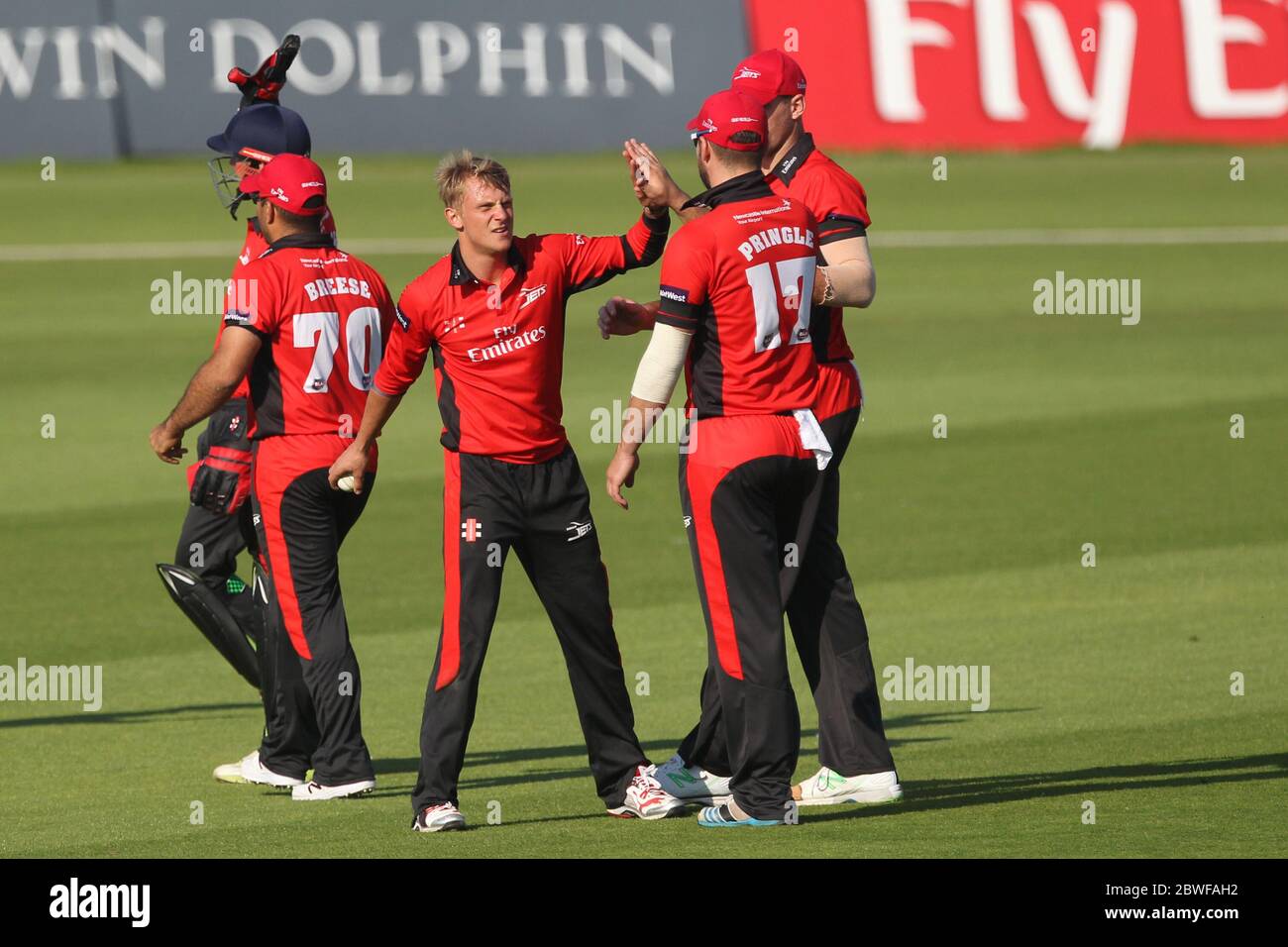 CHESTER LE STREET, ENGLAND - Scott Borthwick of Durham celebrates with ...