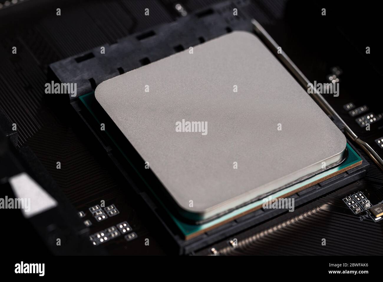 modern cpu on a motherboard Stock Photo - Alamy