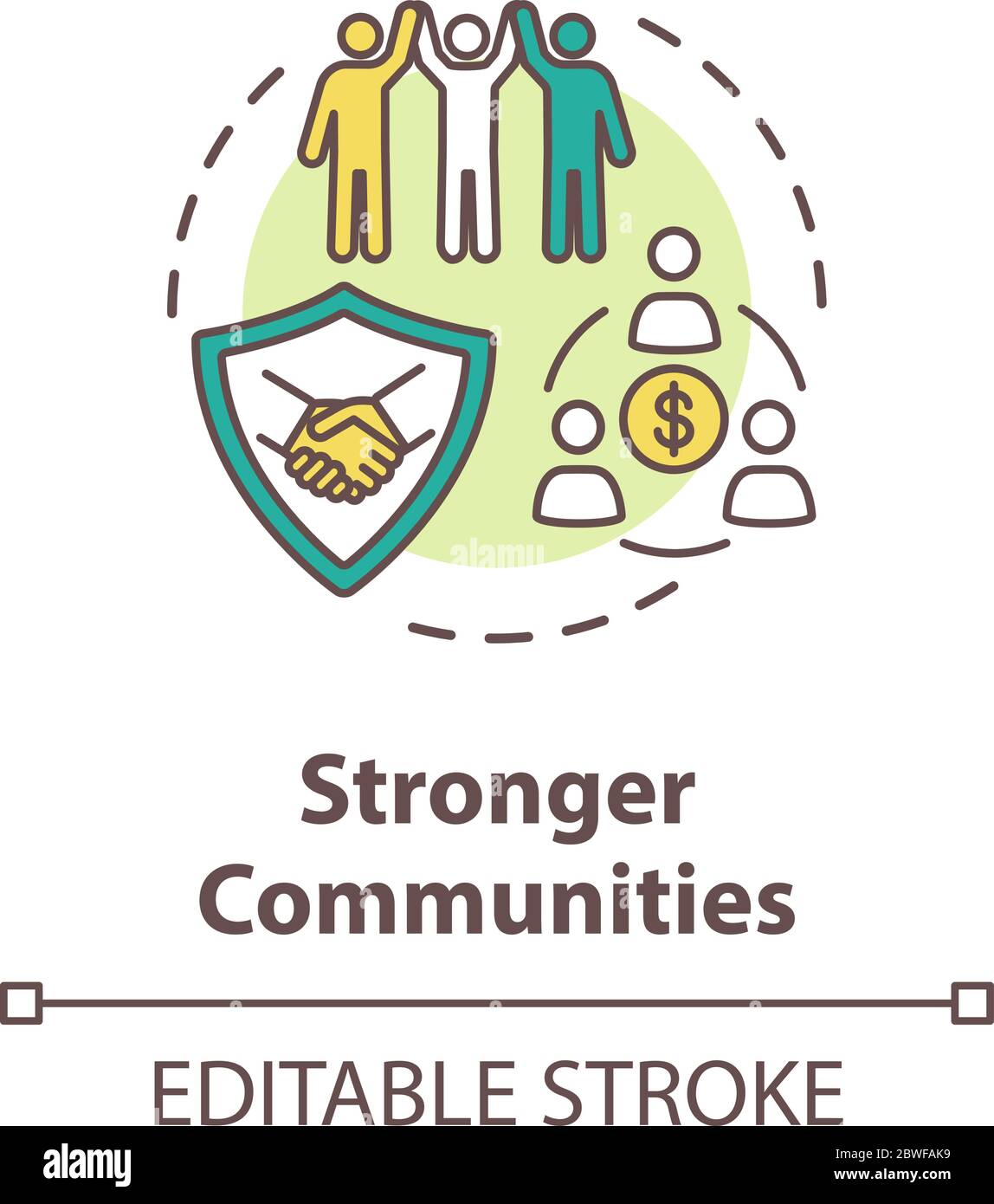 Stronger community concept icon Stock Vector Image & Art - Alamy
