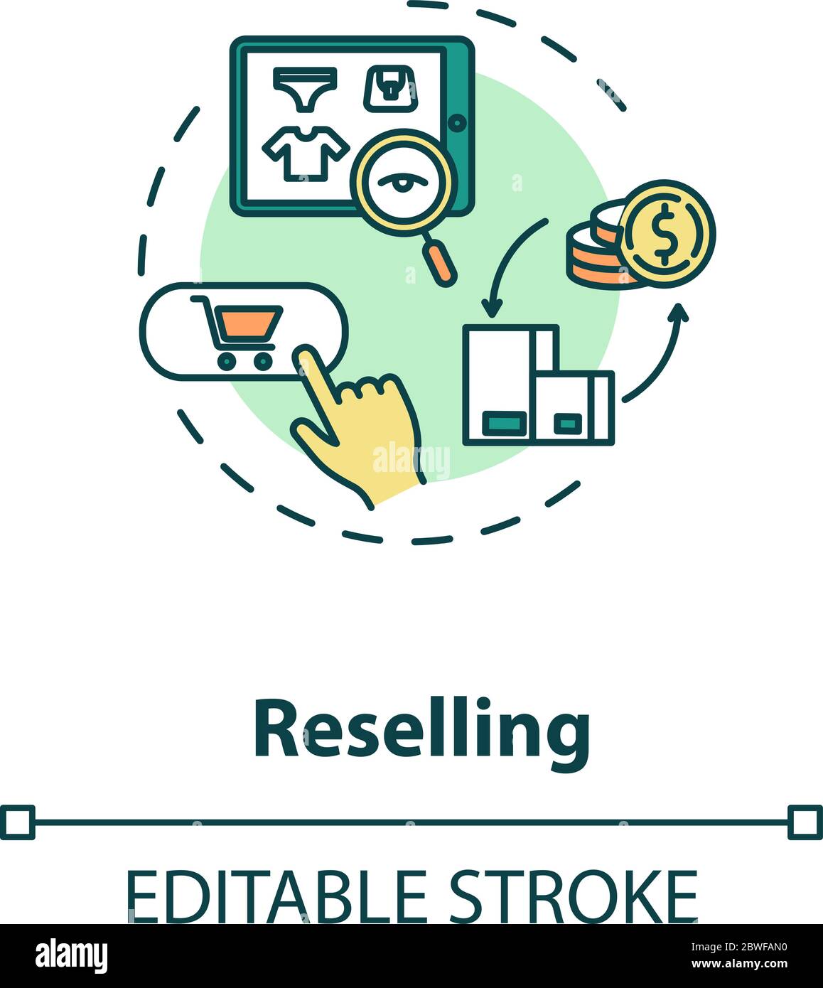 Reselling concept icon Stock Vector Image & Art - Alamy
