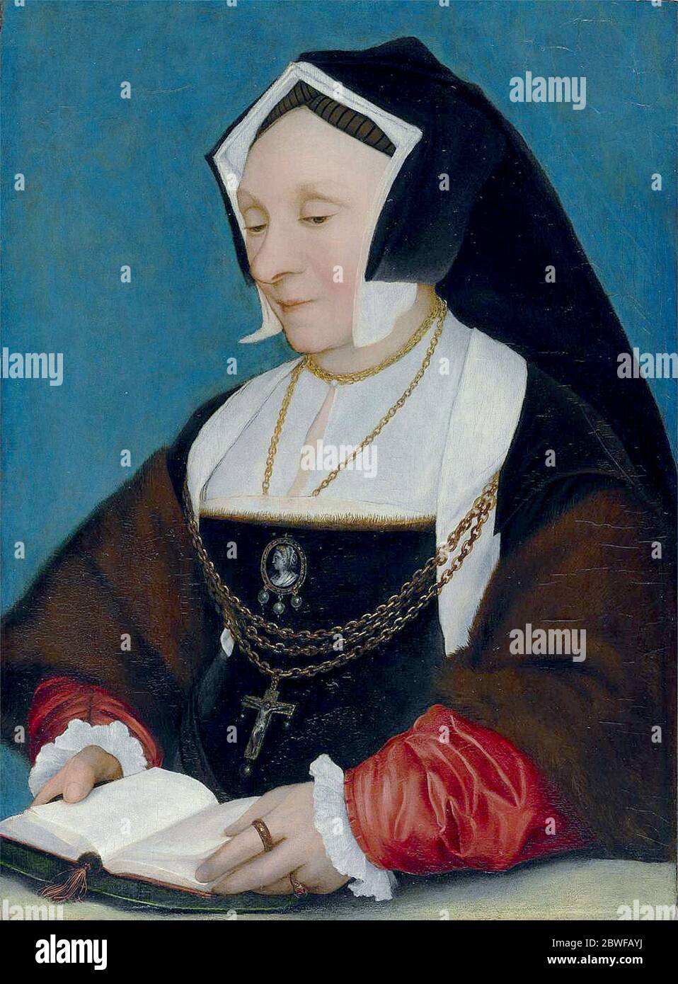 Vintage Medieval painting of a religious christian saint Stock Photo ...