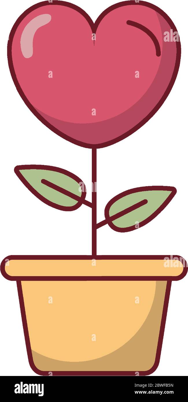Love heart inside pot vector design Stock Vector Image & Art - Alamy