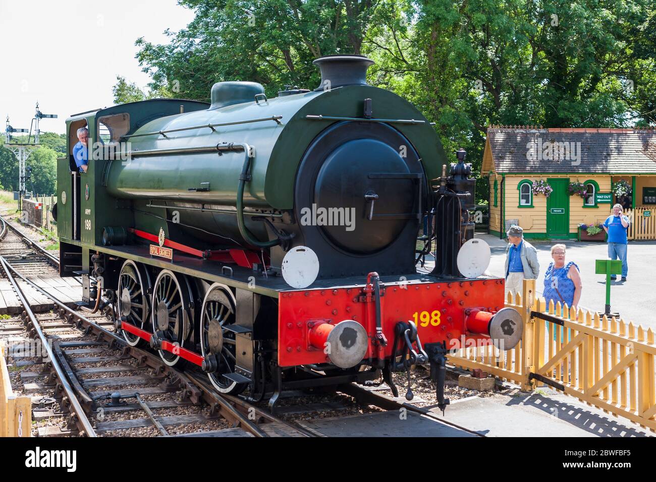 Locomotive Hunslet Austerity WD198 'Royal Engineer' approaching the ...