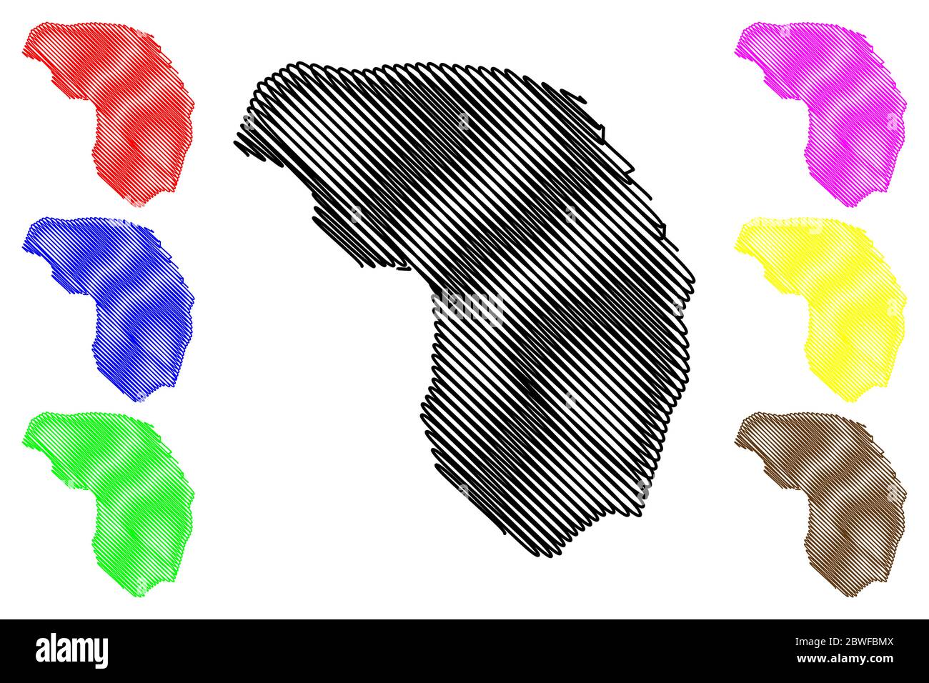 Kyzylorda City (Republic of Kazakhstan) map vector illustration ...