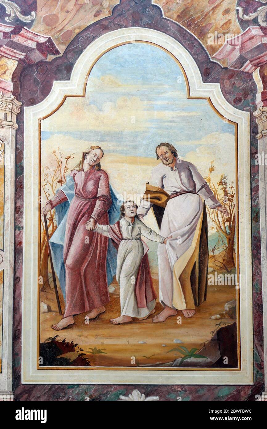 Holy Family, altar in the parish church of St. Mary Magdalene in Sela ...