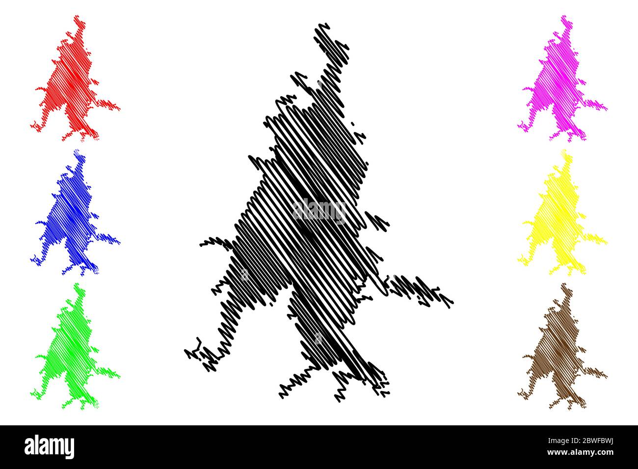 Konya City (Republic of Turkey, Central Anatolia Region) map vector ...