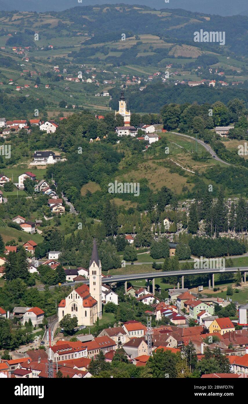 Town of Krapina panoramic view, Zagorje region, Croatia Stock Photo - Alamy