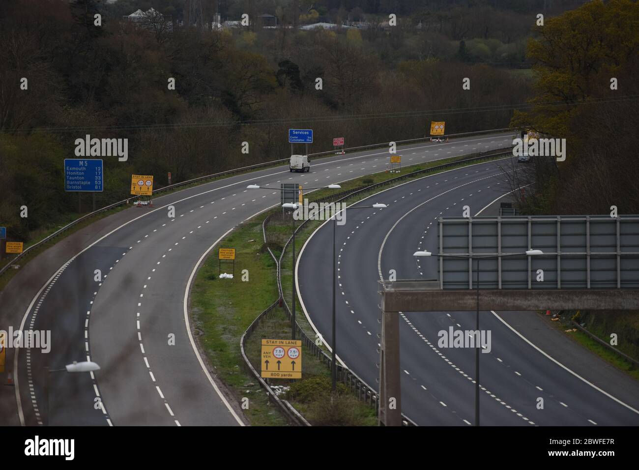 Devon lockdown begins coronavirus results in empty motorways during hi ...