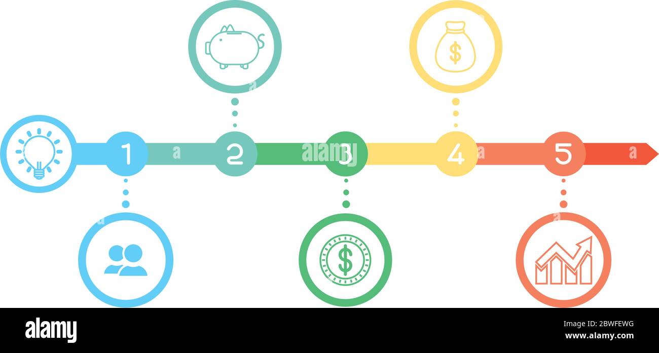 business infographic with numbers icons Stock Vector Image & Art - Alamy