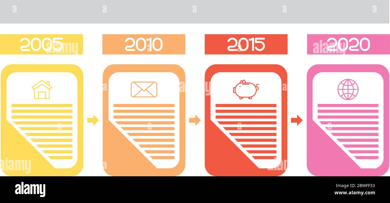 business infographic with years icons Stock Vector Image & Art - Alamy