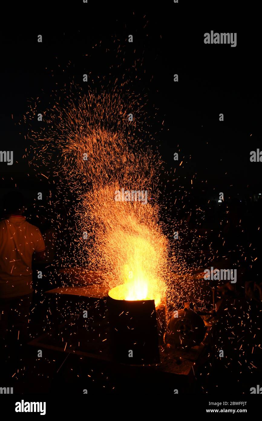 Amazing Sparks in the Dark. Beautiful abstract background on the theme ...