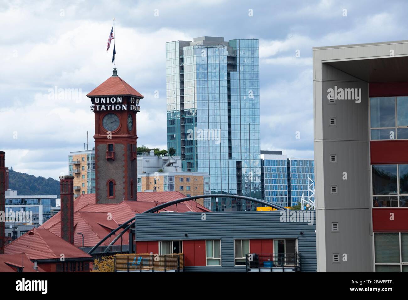 Cityscape with Union Station, Portland, Oregon, USA Stock Photo - Alamy