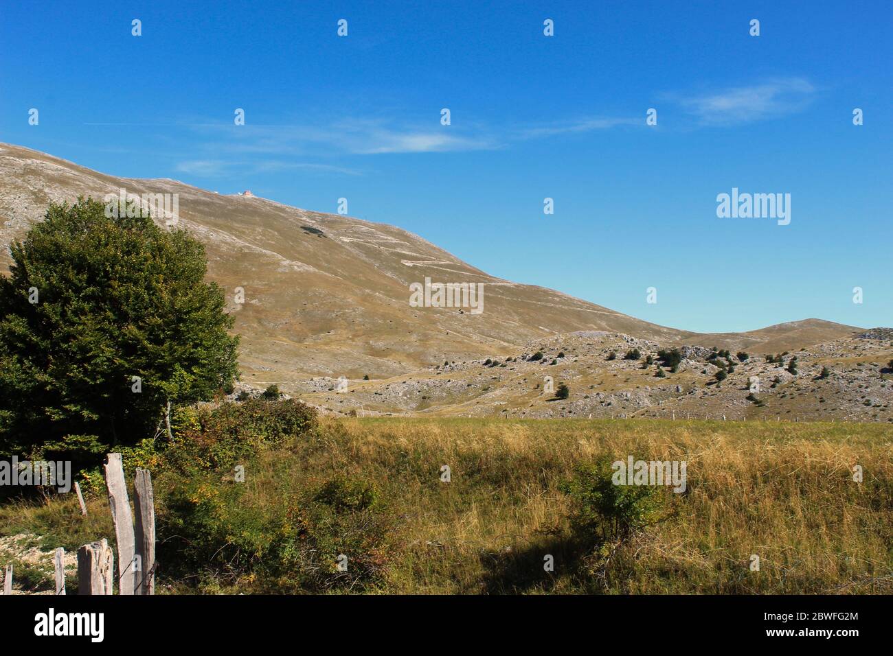 Desert view of Bjelasnica mountain, poor vegetation and a lot of karst ...