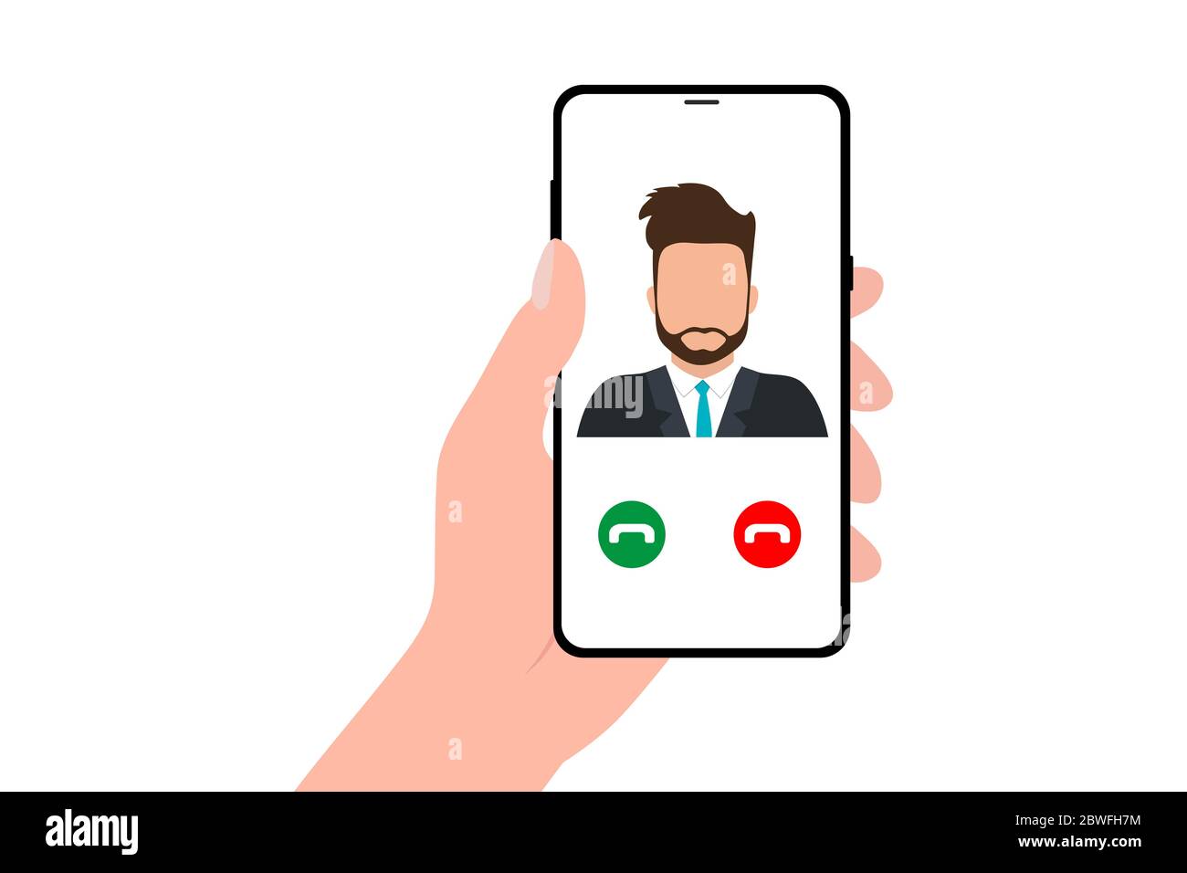 Man hold phone icon Stock Vector Images - Alamy