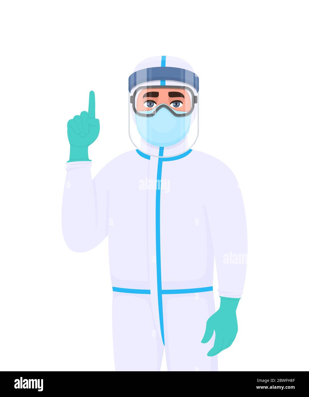 Doctor pointing finger in Stock Vector Images - Alamy
