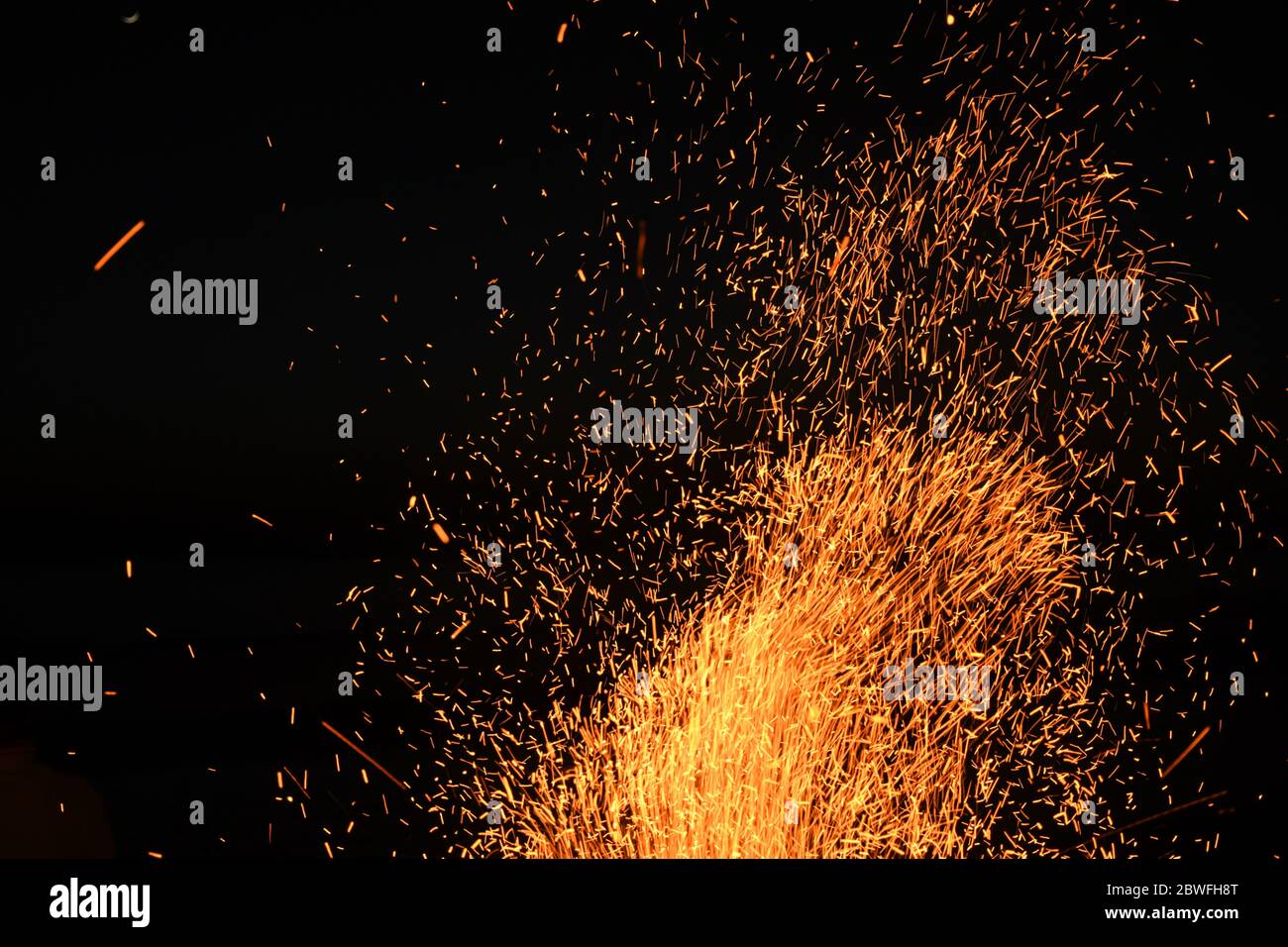 Amazing Sparks in the Dark. Beautiful abstract background on the theme ...
