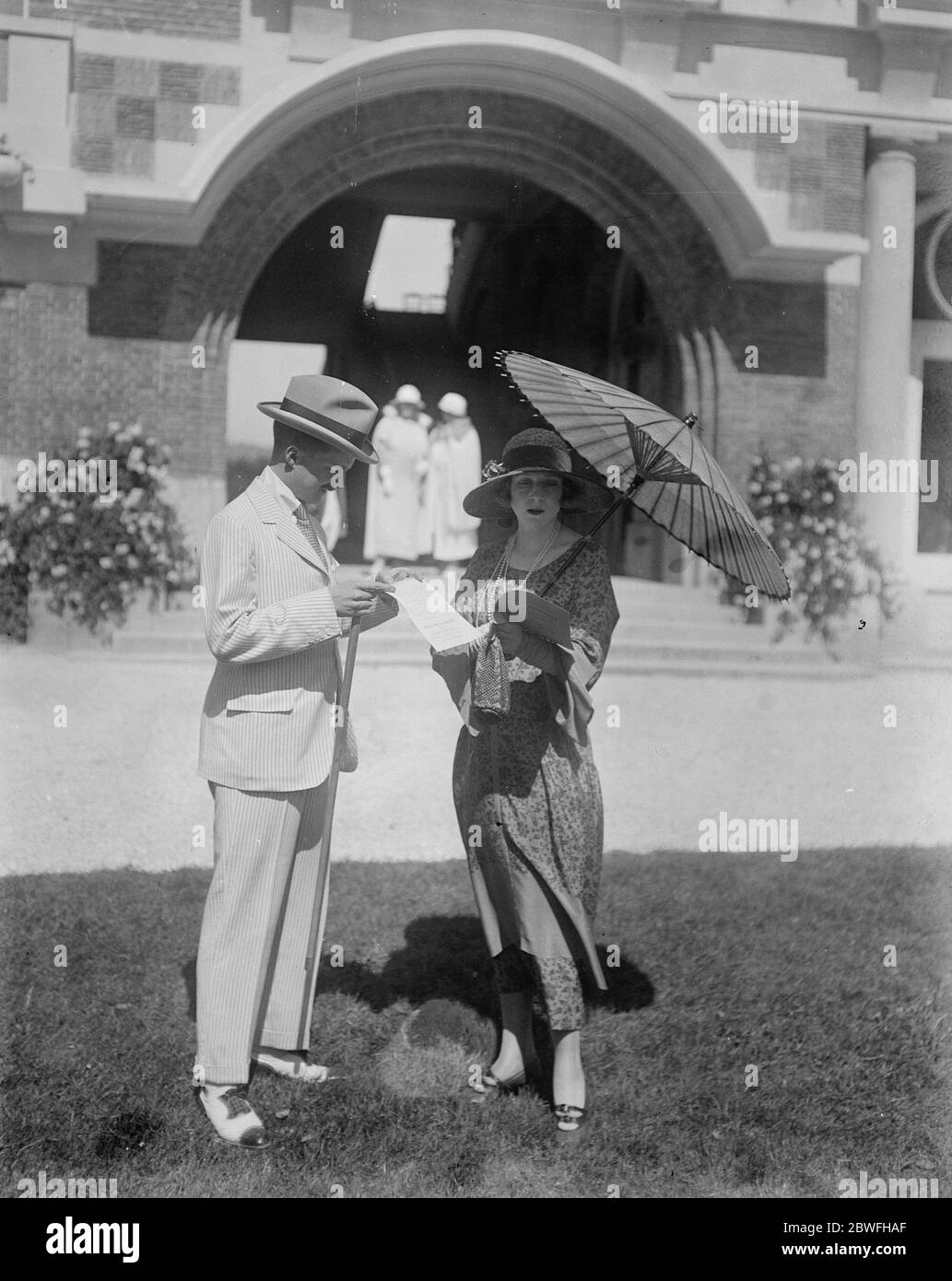 Society at Deauville , France Lady Diana Duff Cooper with her husband at Deauville Races 8 ...