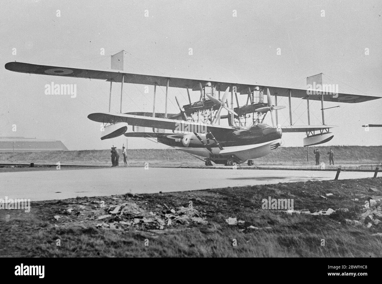 The skyship . Official photograph of world 's largest flying boat . The ...