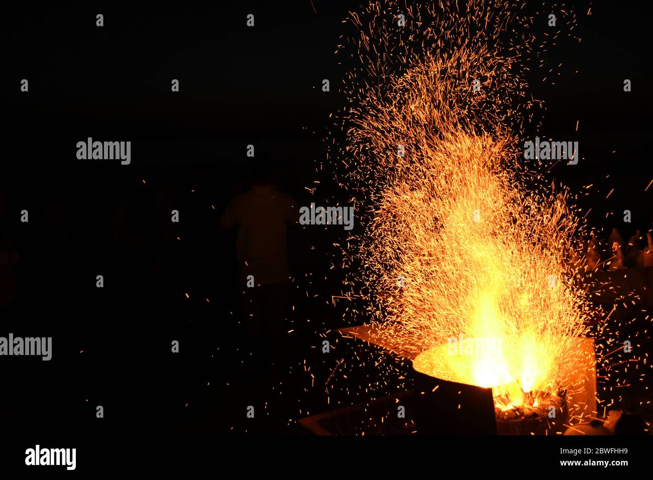 Amazing Sparks in the Dark. Beautiful abstract background on the theme ...