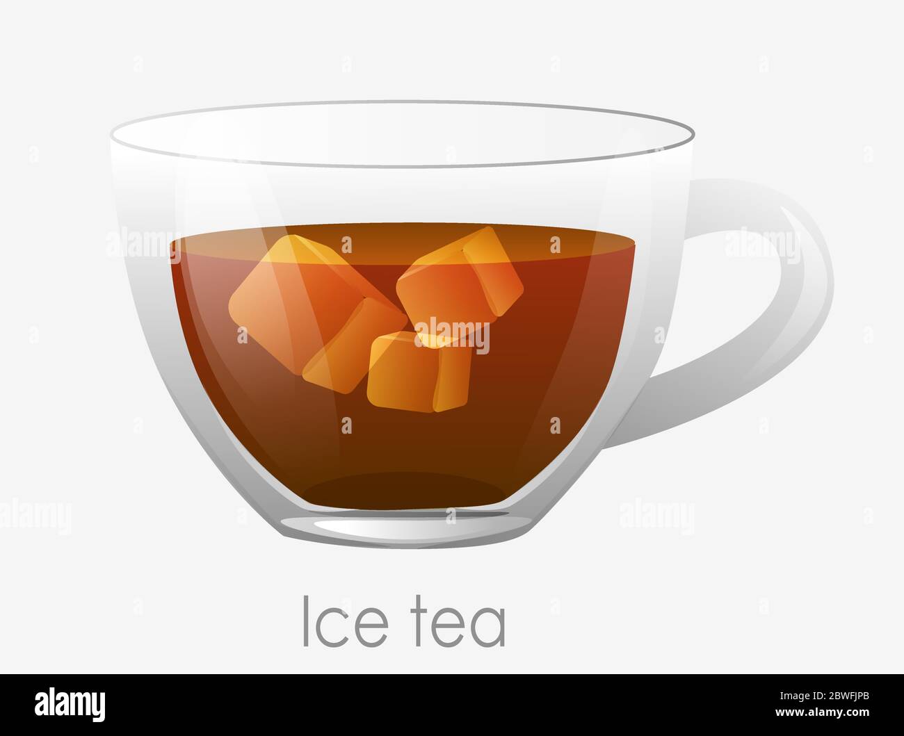 Refreshment ice cubes lemon Stock Vector Images - Alamy