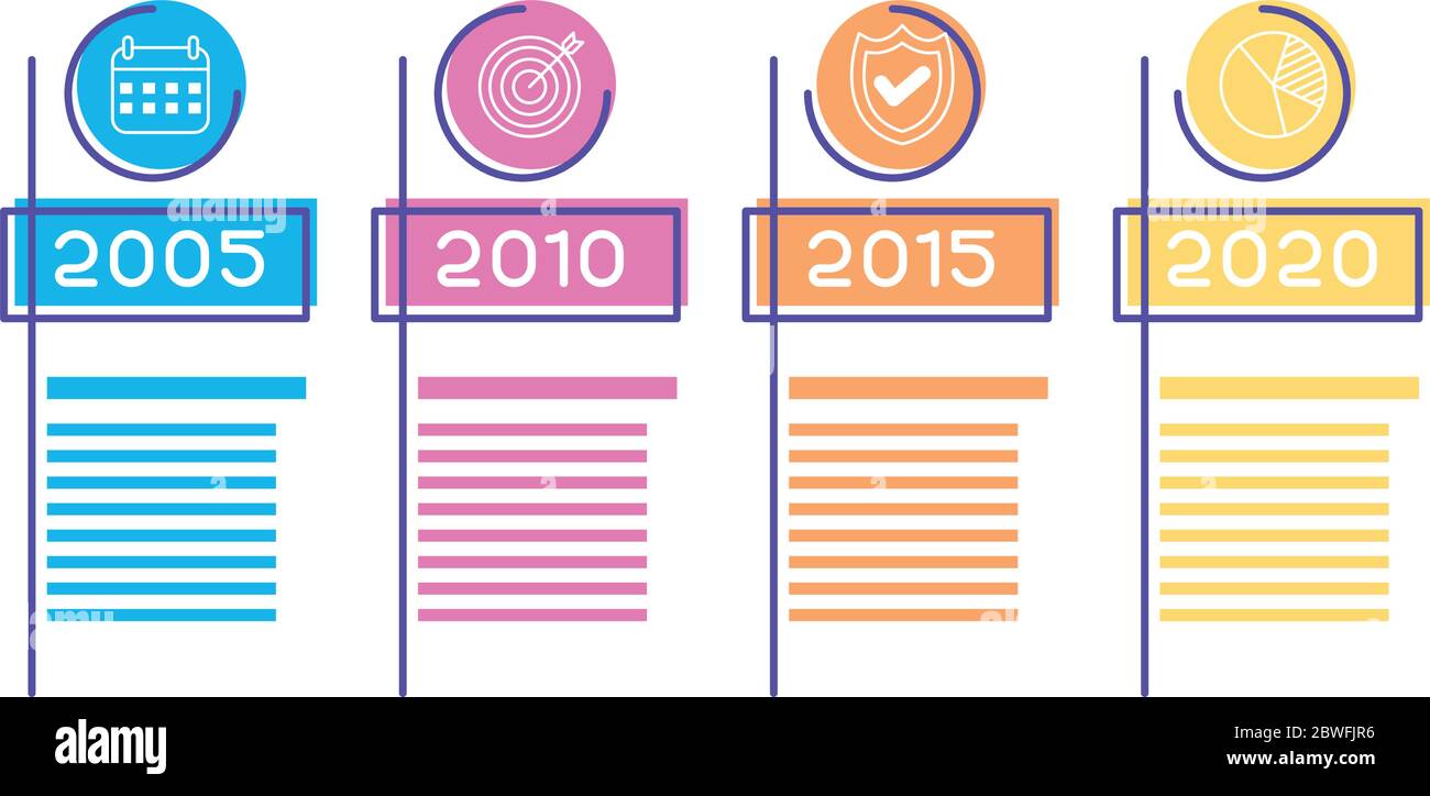 business infographic with years icons Stock Vector Image & Art - Alamy